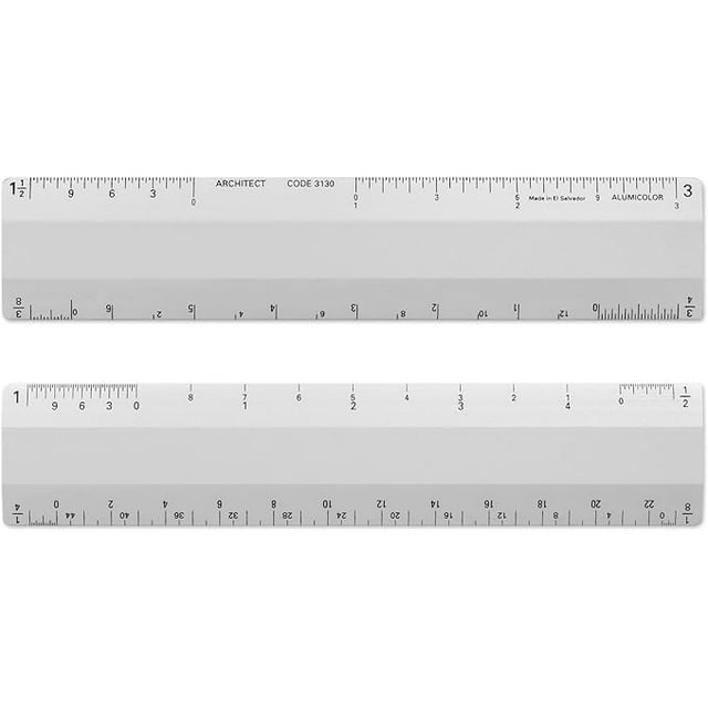 Alumicolor Architect 6 inch Ruler Scale w/ 4 Bevel for Drawing ...