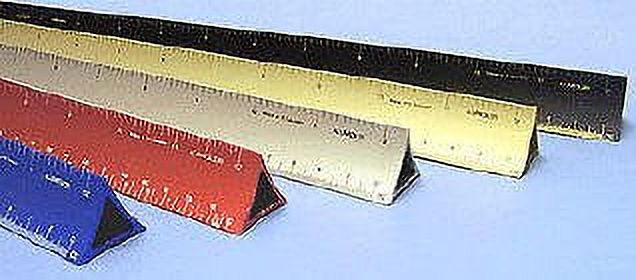 Alumicolor Hollow Triangular Drafting Scale - Metric, 30 cm - Walmart.com