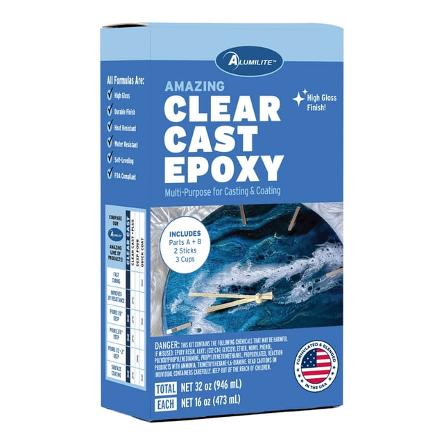 Alumilite Amazing Clear Cast Epoxy Resin 32oz - Walmart.com