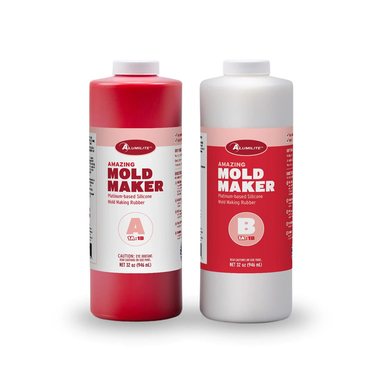 Alumilite Amazing Silicone Mold Maker Kit 64 oz (32 oz Part A + 32 oz ...
