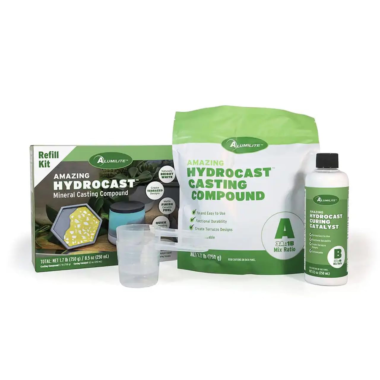 Alumilite HydroCast Refill Kit 2.2 lbs (1.7 lbs Part A + 8.5 oz Part B ...