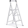 Aluminium 3 Step Ladder, Lightweight Step Stool with Non-Slip Pedals ...