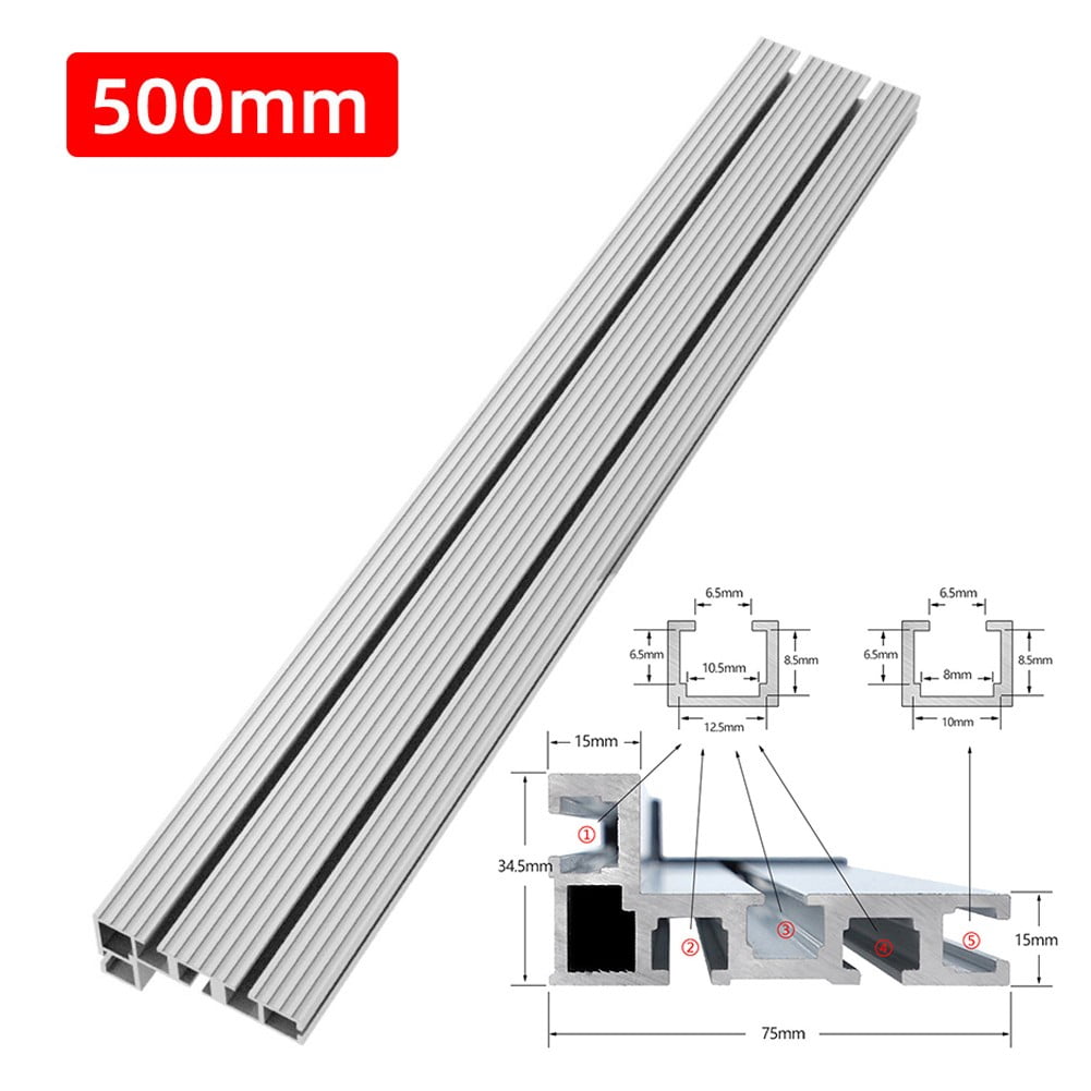Aluminium 75 Type Miter Track T-Slot Sliding Brackets for Woodworking ...
