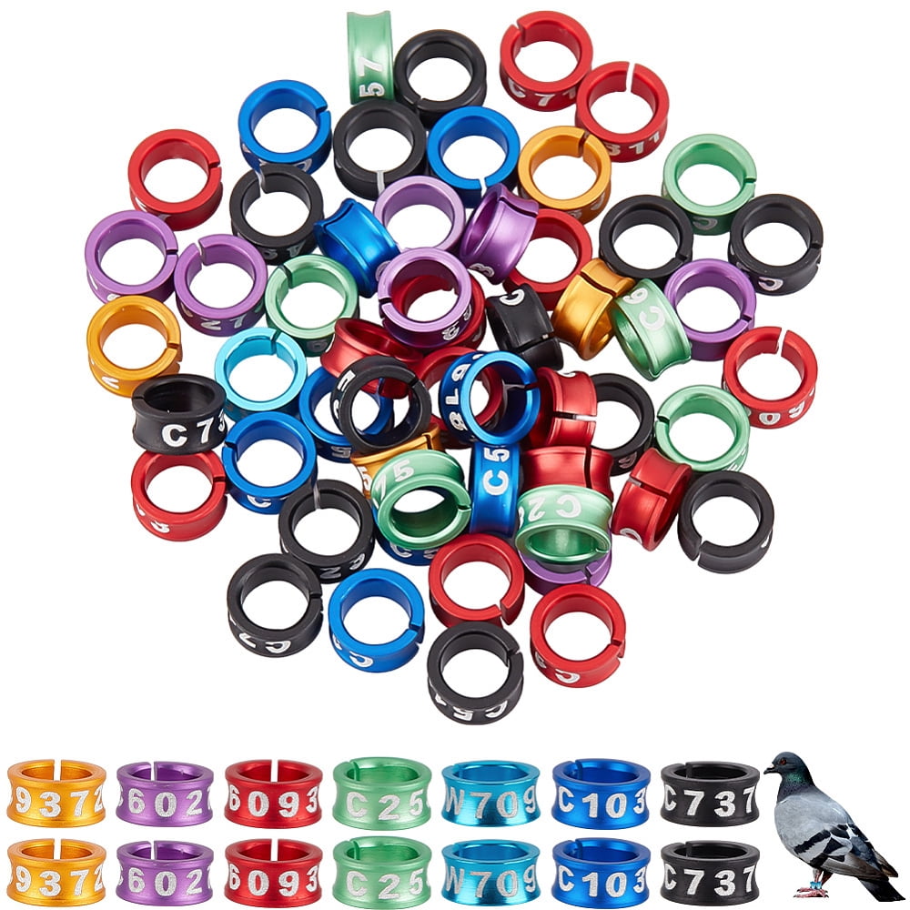 Aluminium Alloy Bird Identification Foot Ring Bird Leg Ring Mixed Color ...