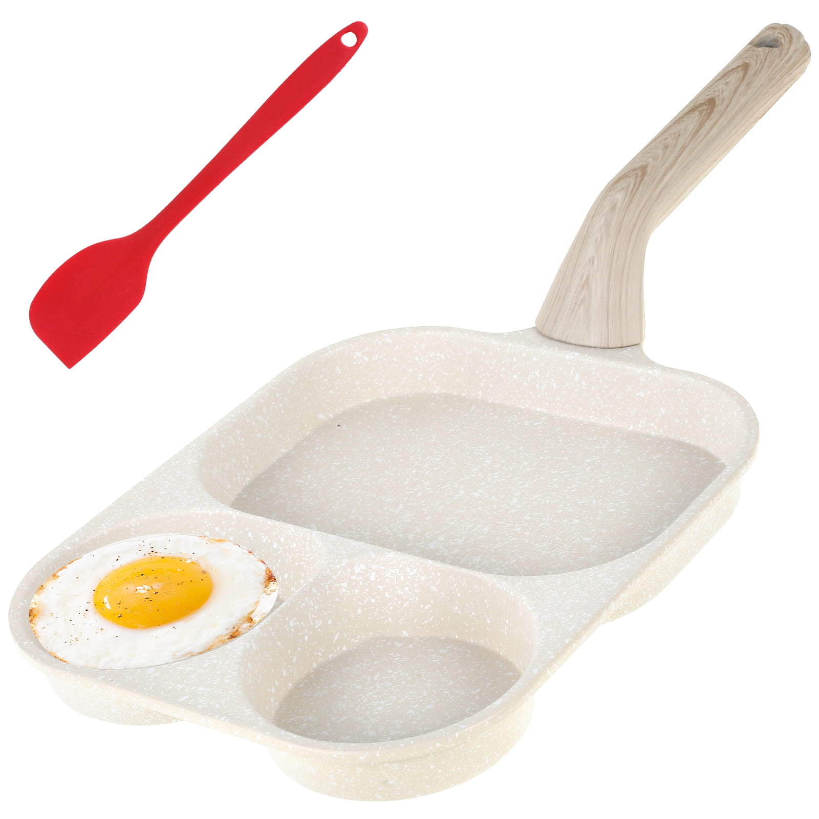 Aluminium Alloy Egg Frying Pan With Maifan Coating 3 in 1 Non Stick ...