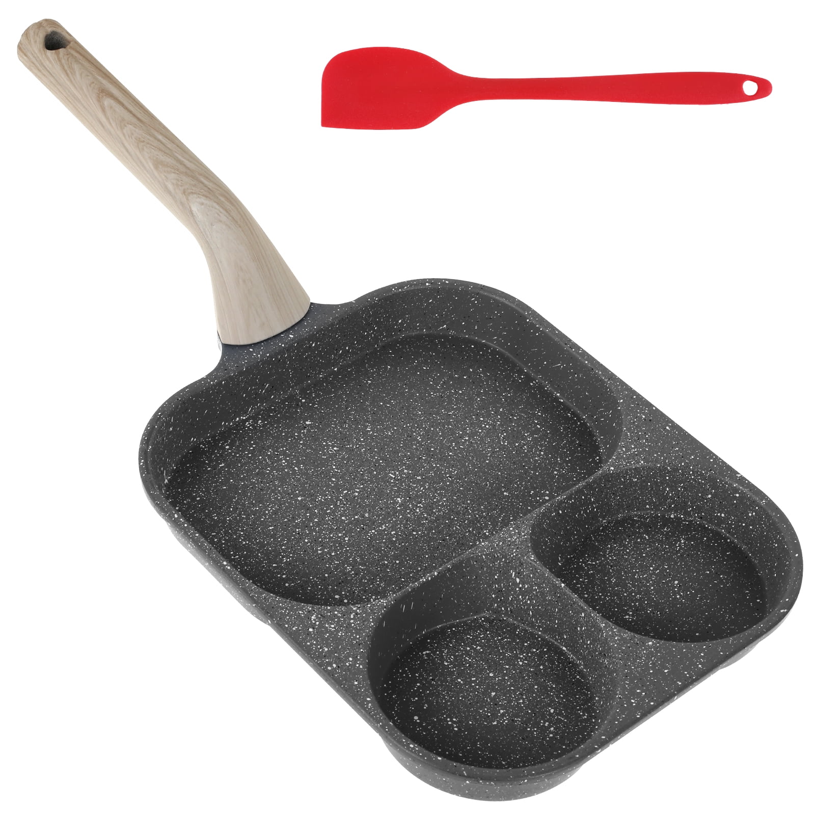 Aluminium Alloy Egg Frying Pan With Maifan Coating 3 in 1 Non Stick ...