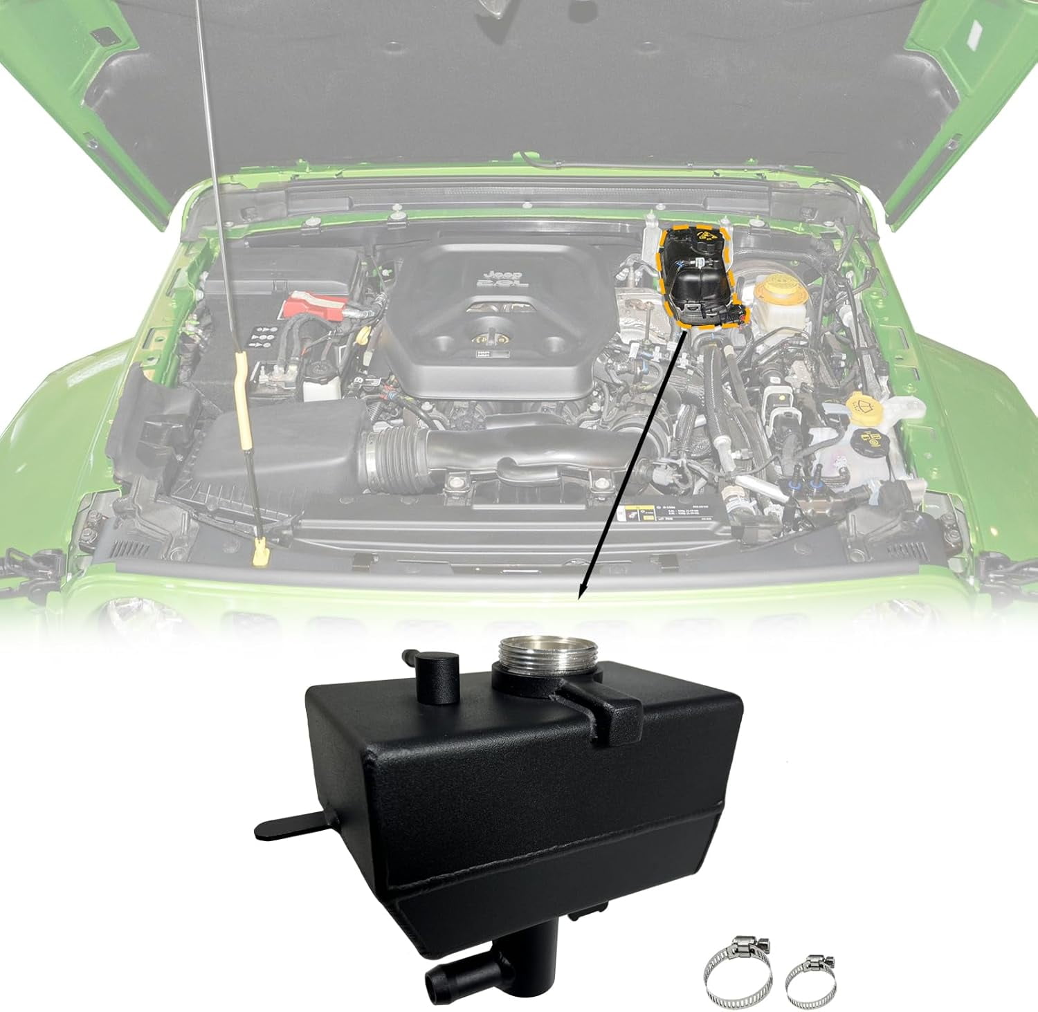 Aluminium Alloy Front Engine Coolant Reservoir Tank Expansion Bottle ...