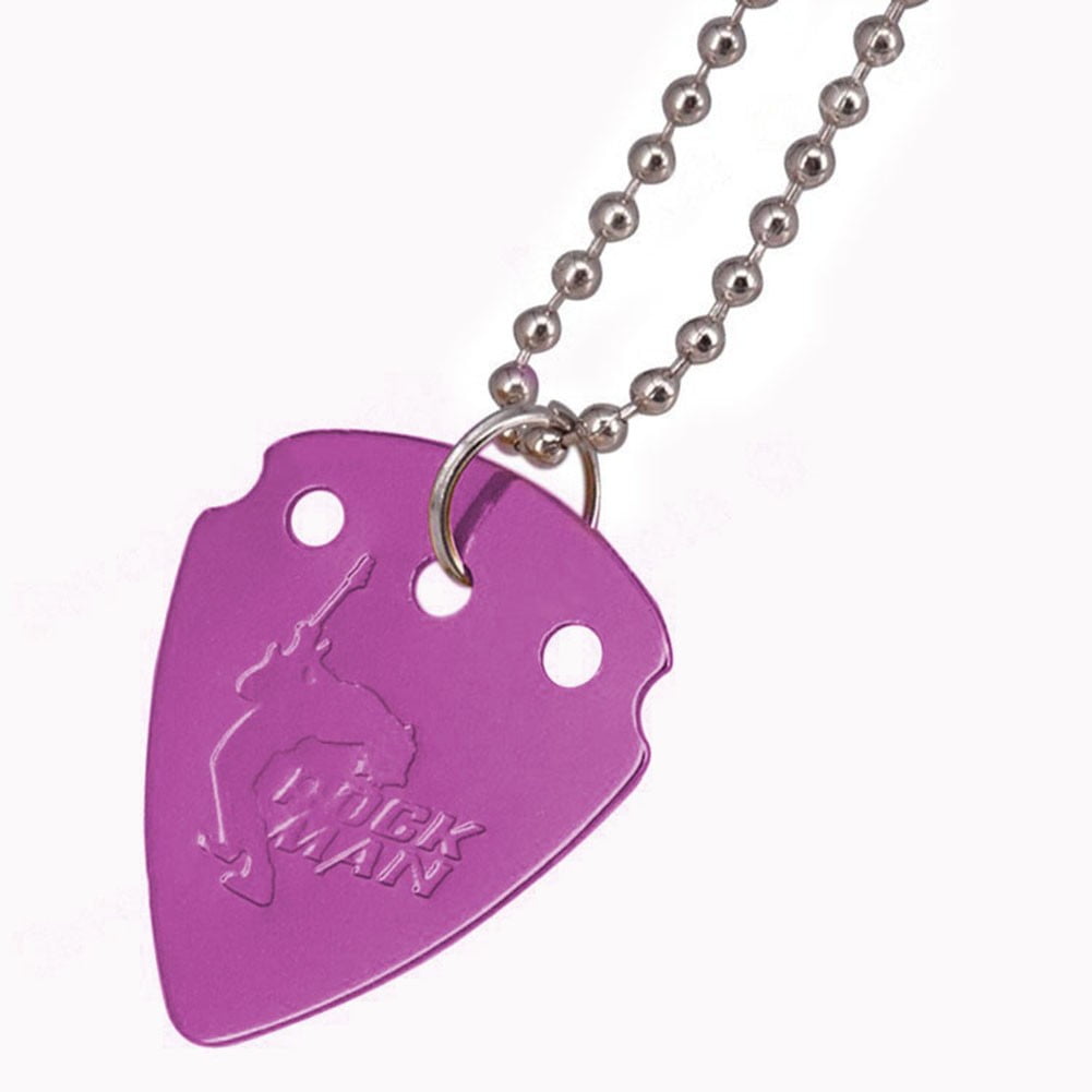 Aluminium Alloy Guitar Pick Plectrum Pendant Necklace Gifts With ...
