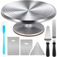 Aluminium Cake Turntable Set, Baking Tools with Revolving 12" Cake ...