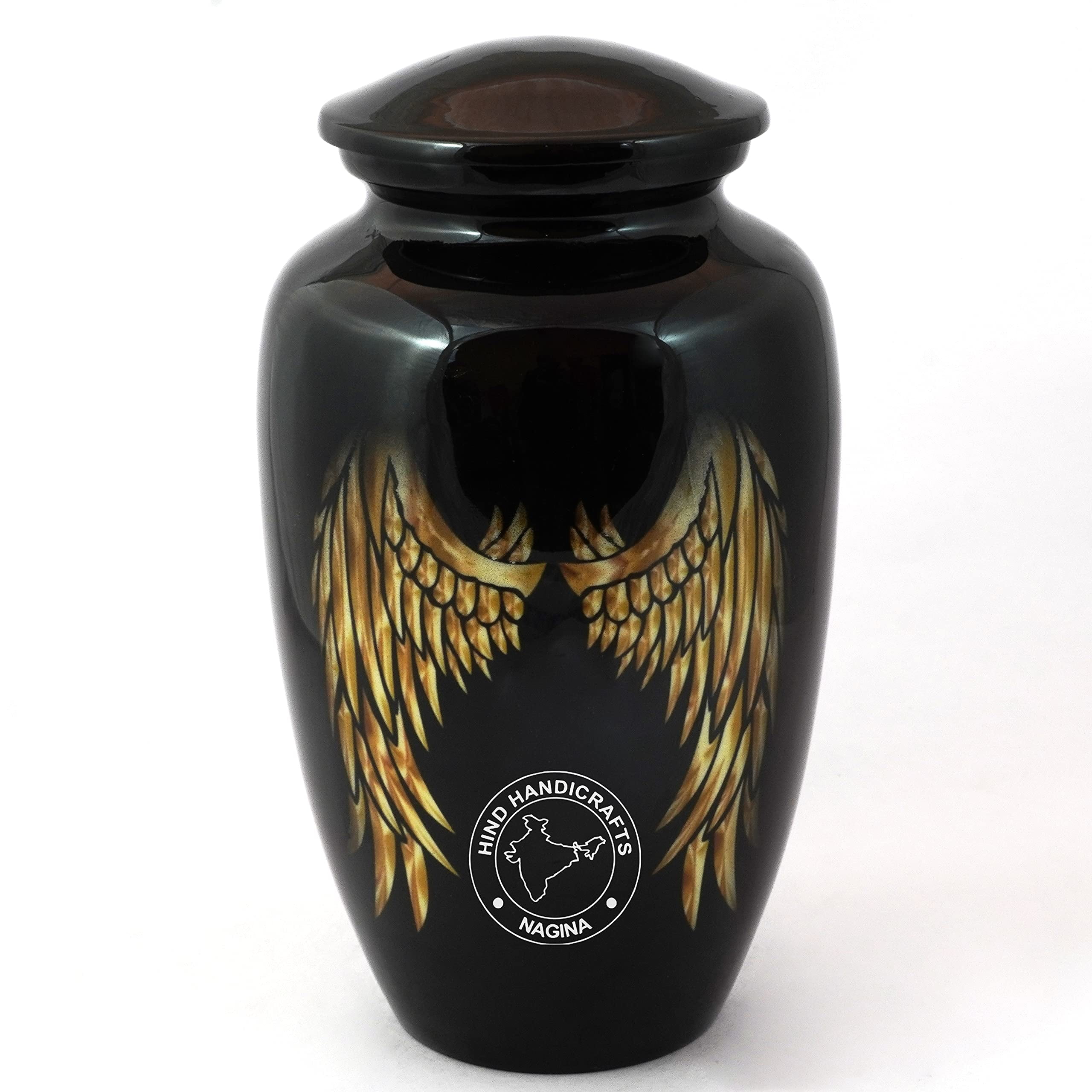 Aluminium Cremation Urn for Human Ashes - Adult Funeral Urn Handcrafted ...