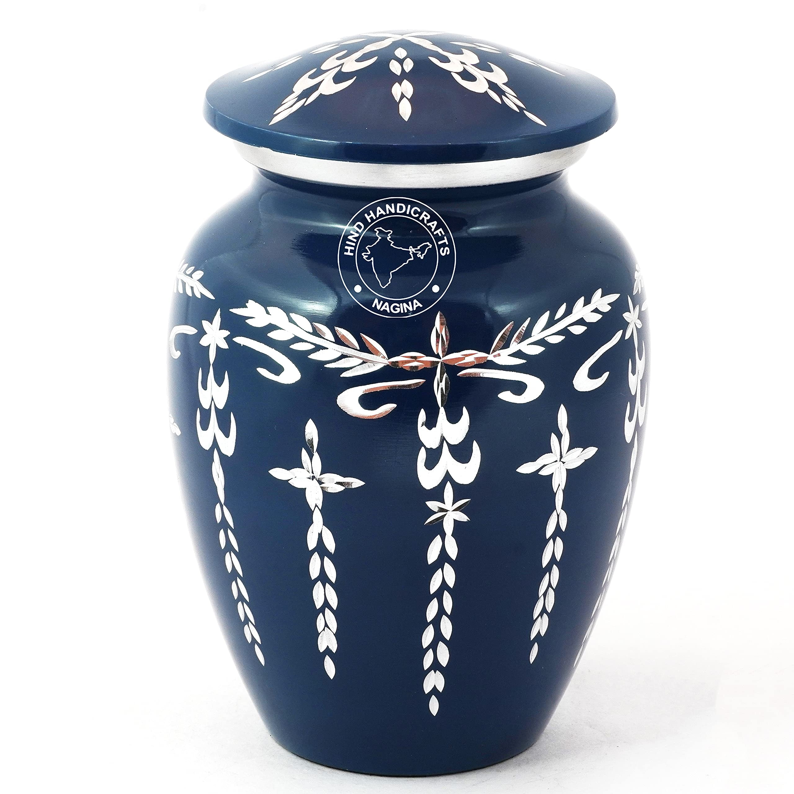 Aluminium Cremation Urn for Human Ashes Adult - Handcrafted Funeral ...