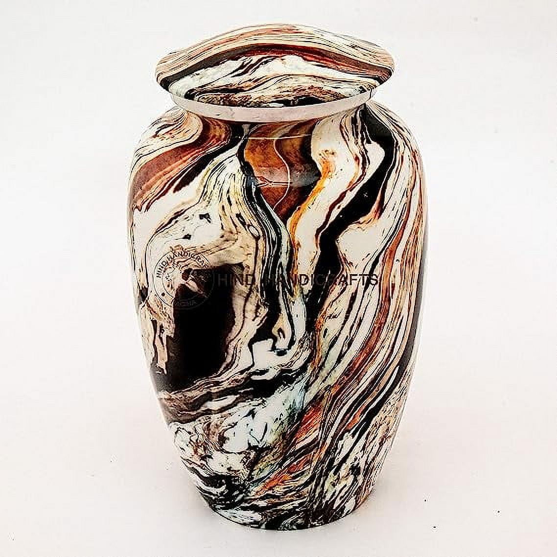 Aluminium Cremation Urn for Human Ashes Adult - Handcrafted Funeral ...