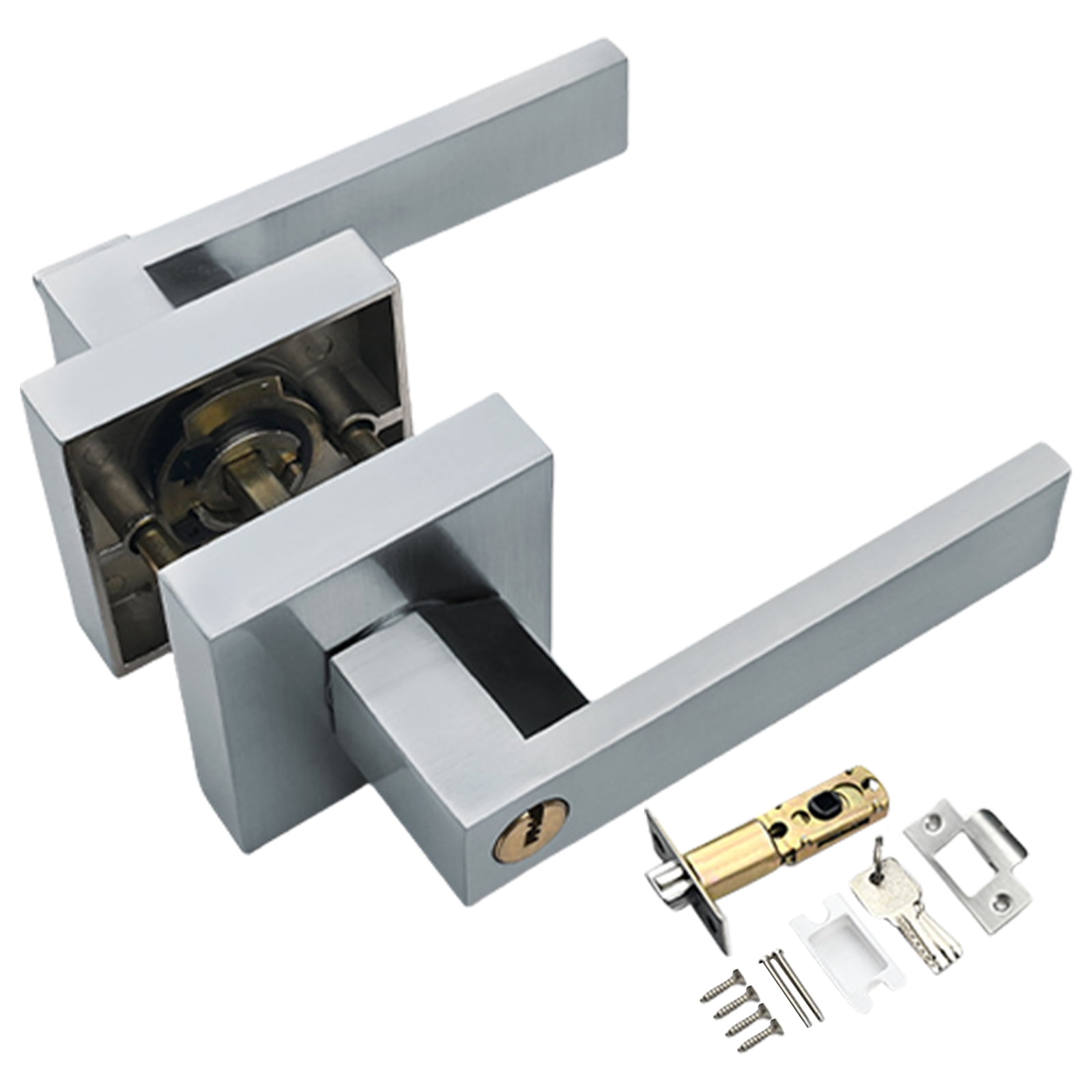 Aluminium Door Handle Lock Set Adjustable Latches Upgrades Interior ...