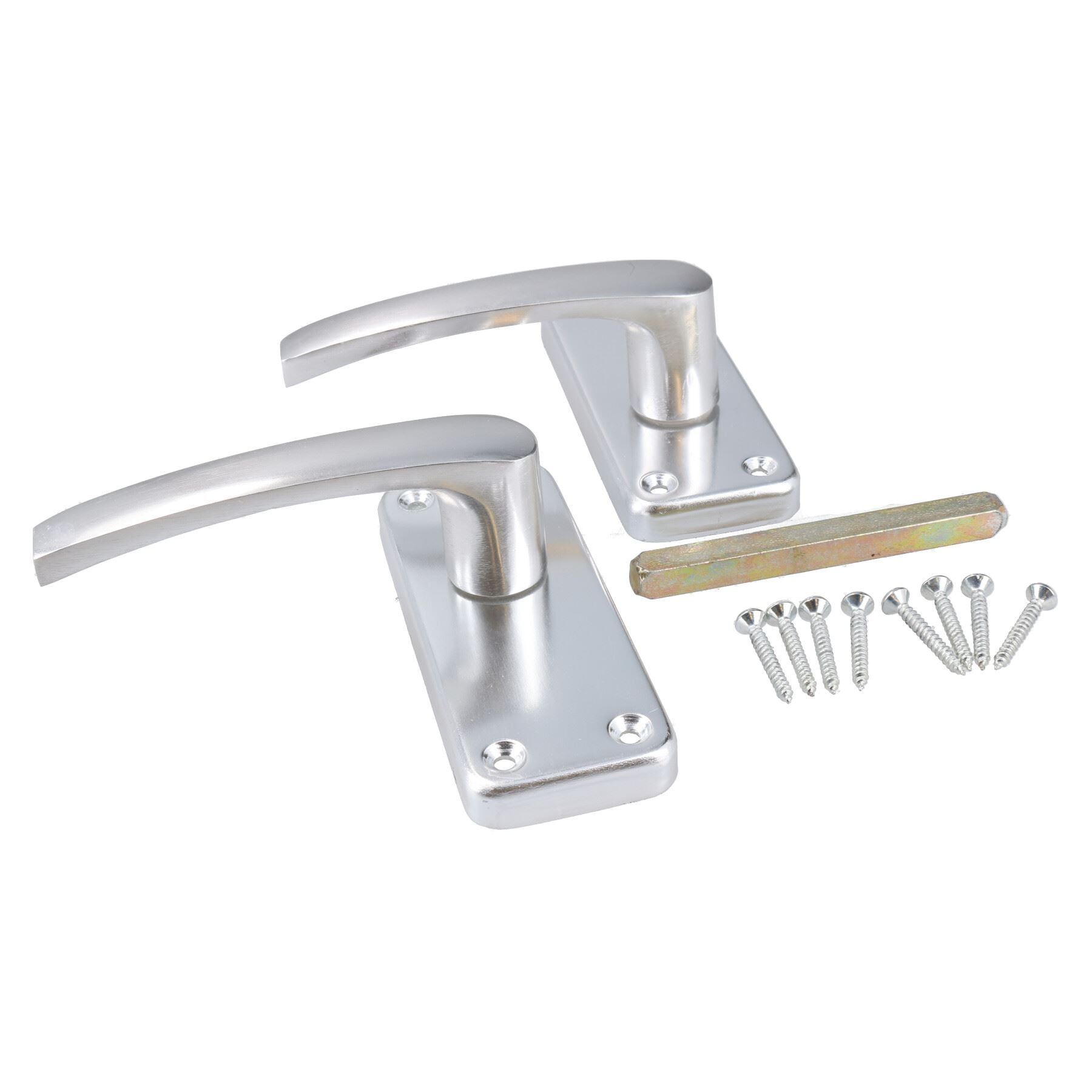 Aluminium Door Handle Straight Lever Internal Latch Spring Loaded With ...