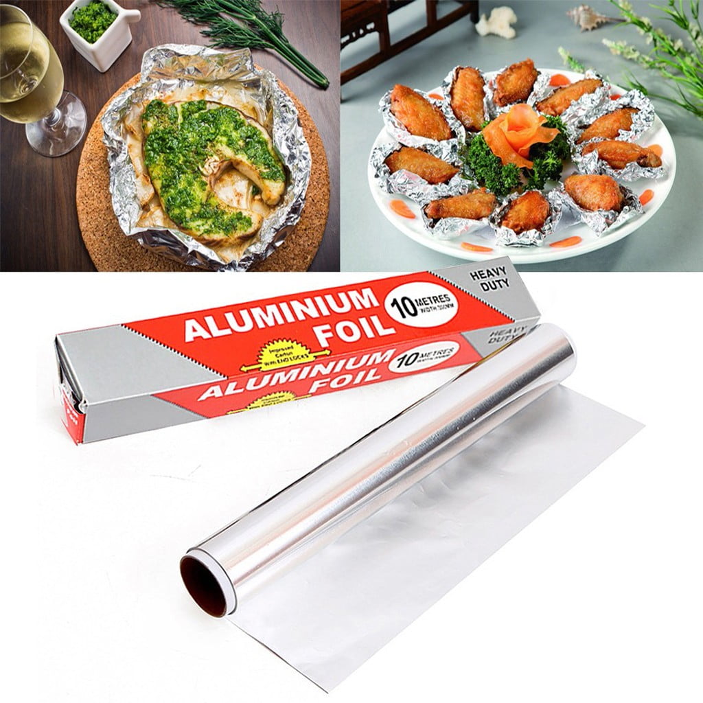 Aluminium Foil Kitchen Catering BBQ Food Baking Wrap Food Foil (3Pc ...
