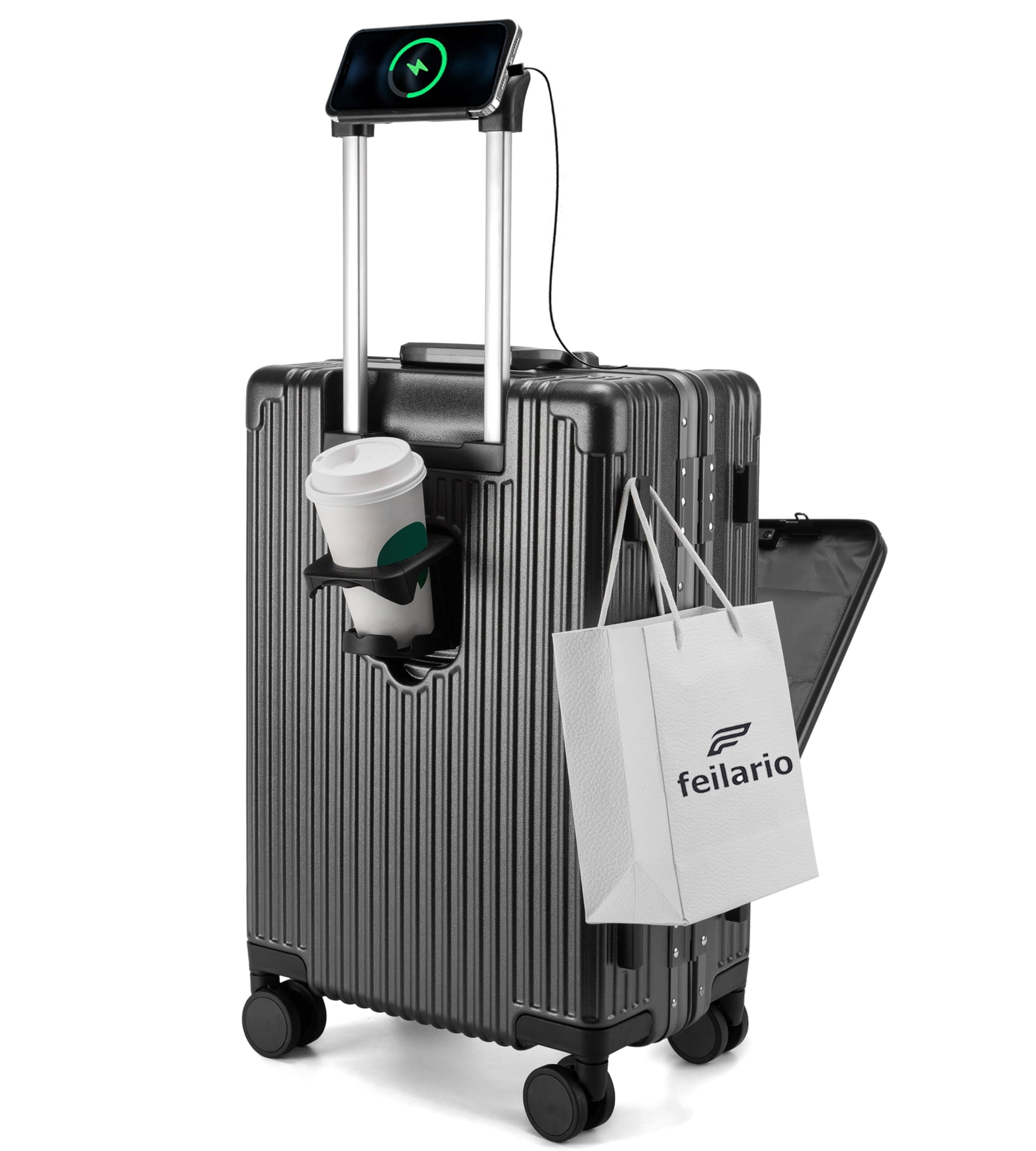 Aluminium Frame Hardside Expandable Spinner Wheel Luggage, Built-In TSA ...