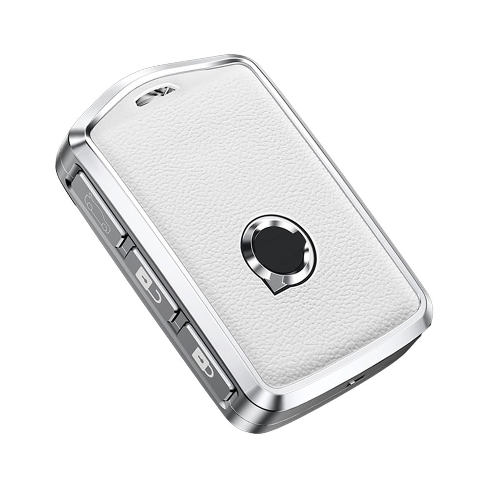 Aluminium Leather Car Key Fob Case Cover Holder Shell For Volvo S60 S90 ...