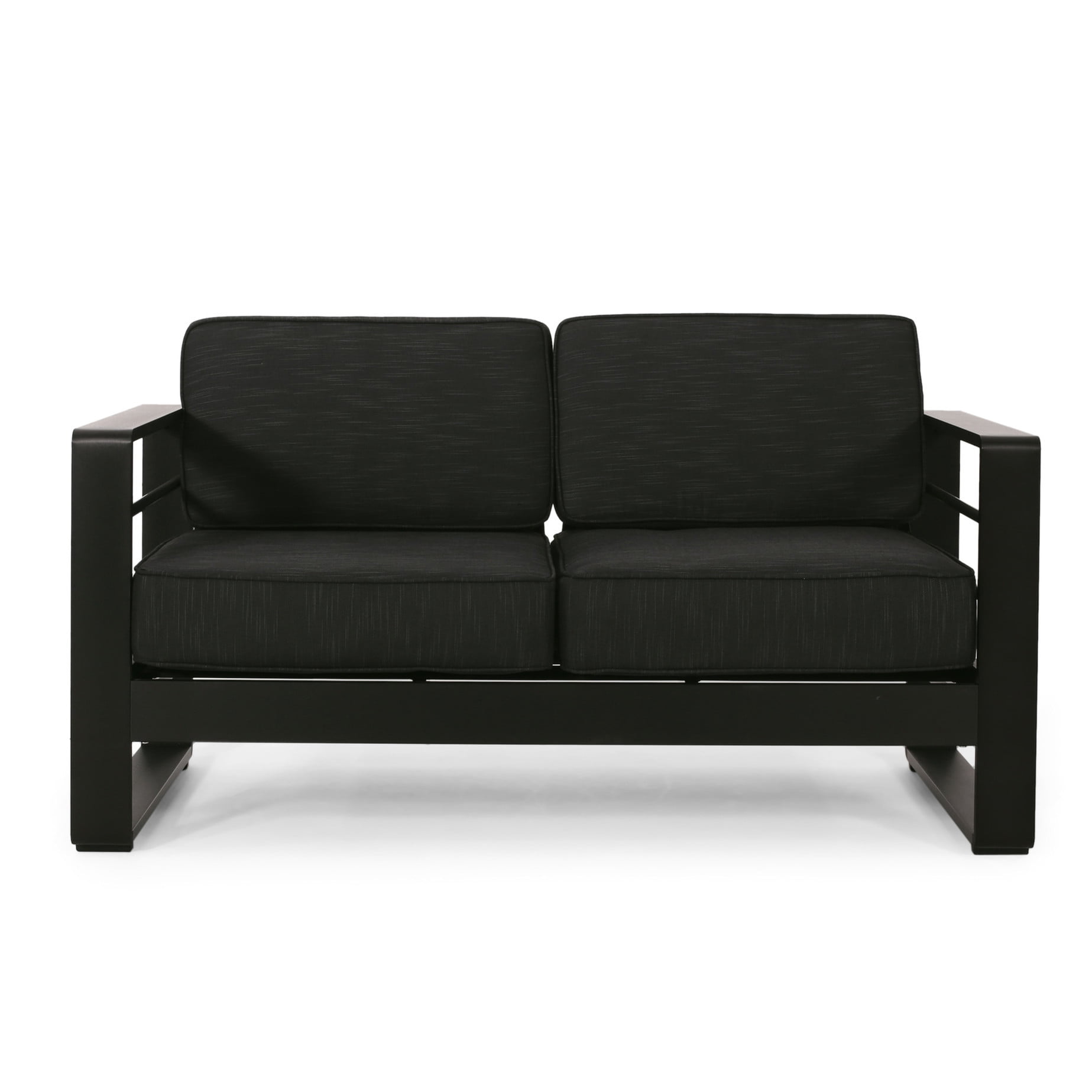 Aluminium Loveseat in Dark Gray Hue | Set Up Intimate Backyard Scene ...
