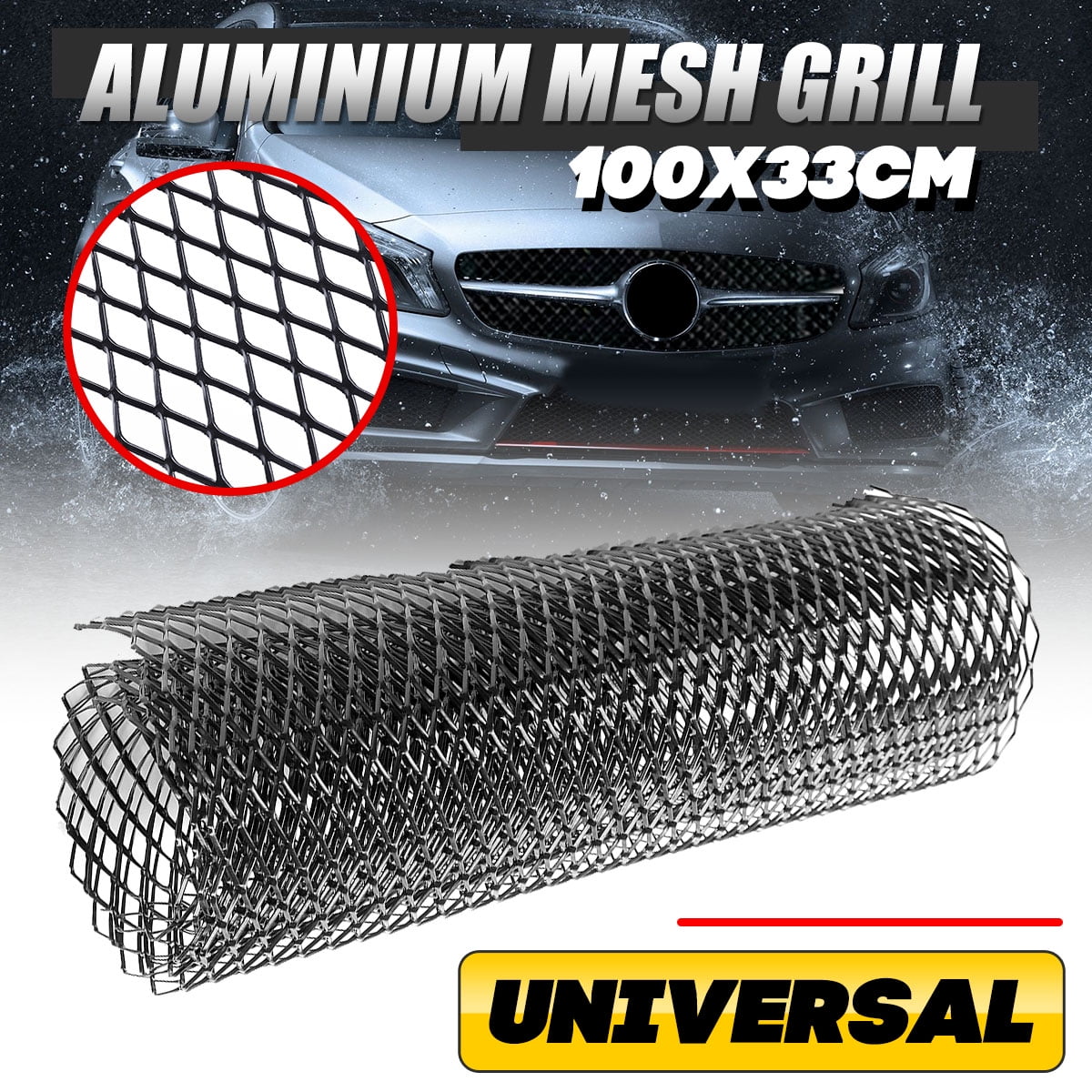 Aluminium Mesh Grille 100 * 30cm Universal Aluminium Bumper Racing ...