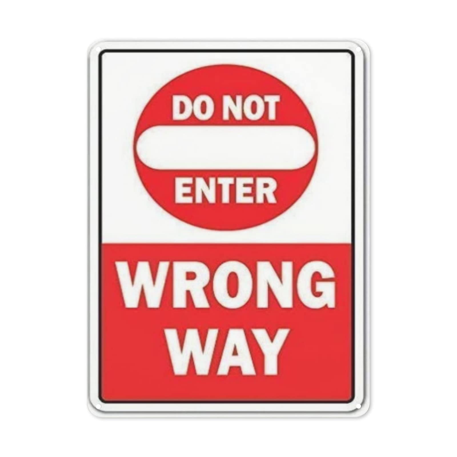 Aluminium Metal Sign New Do Not Enter Wrong Way Traffic Road Street ...