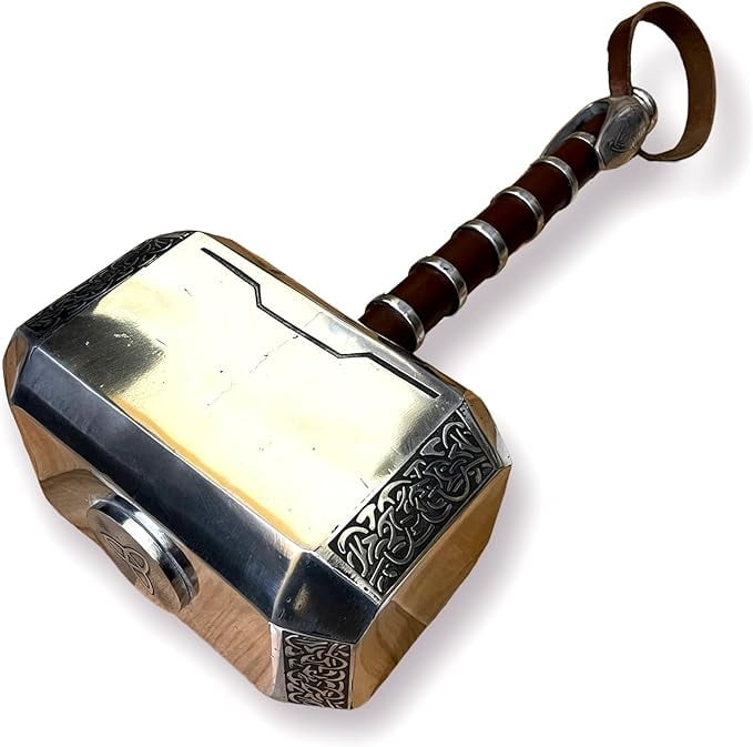 Aluminium Metal Thor Hammer Role Play Costume Accessory Halloween Prop ...