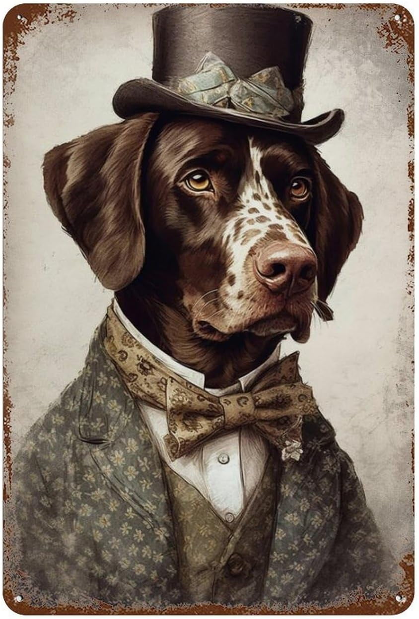 Aluminium Metal Tin Sign Decor Labrador Retriever Young Retro Look Home ...