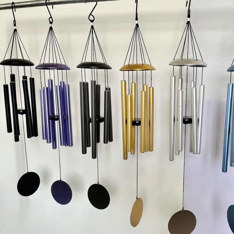 Aluminium Outdoor Wind Chimes Extra Large 35 Inch Deep Tone Memorial ...