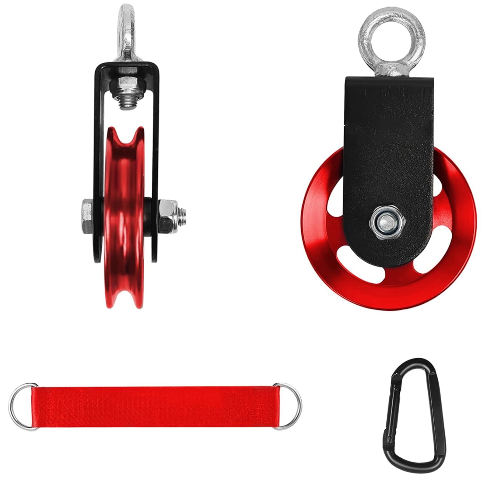 Aluminium Pulley 90mm, Rope Pulley Fitness with U Retaining Brackets ...
