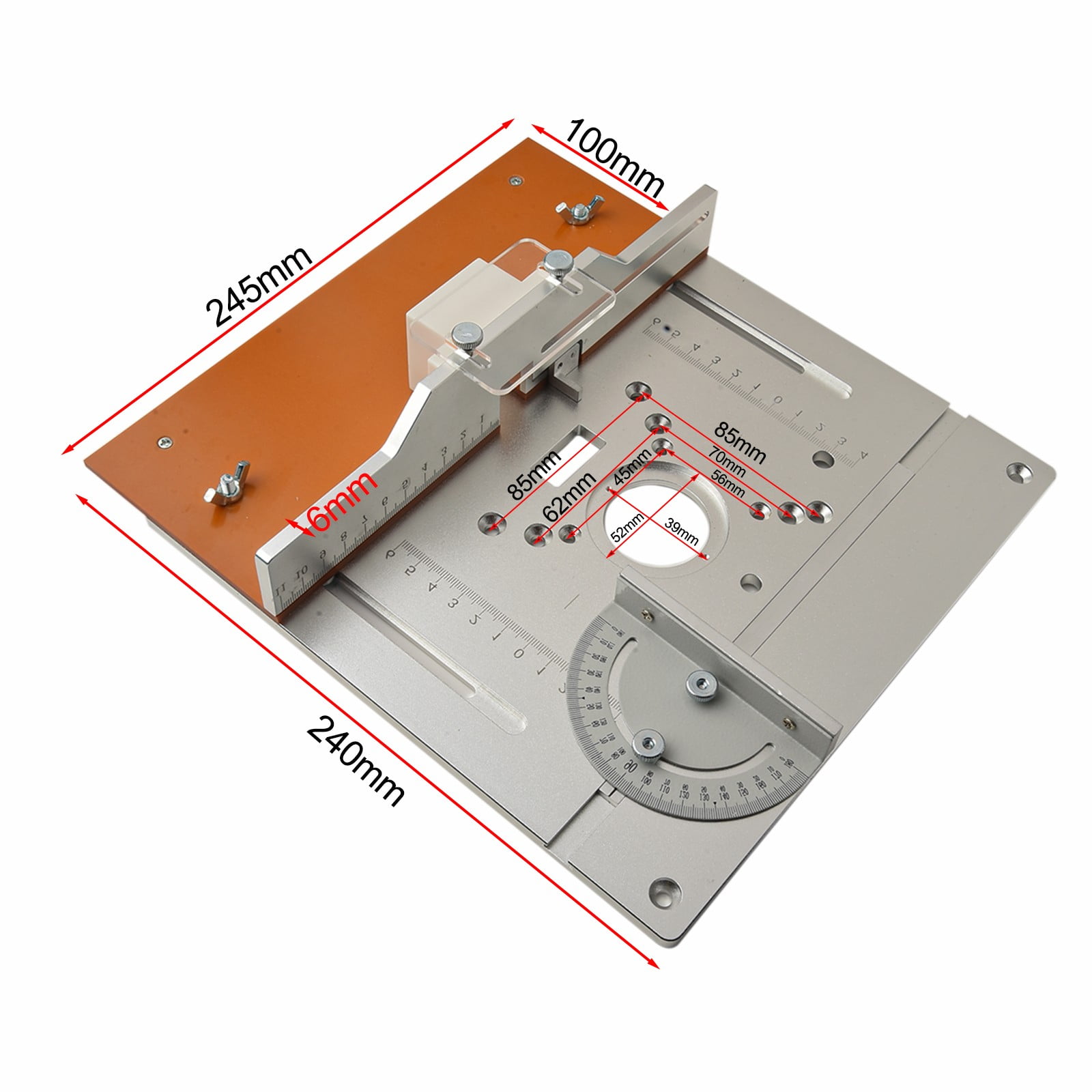 Aluminium Router Table Insert Plate Electric Wood Milling Flip Board ...
