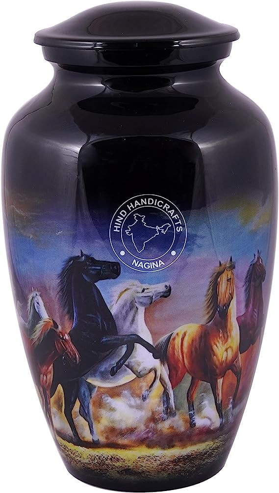 Aluminium Running Horse Cremation Urn for Human Ashes Adult ...
