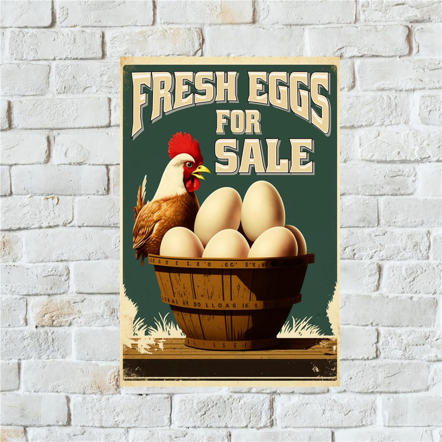 Aluminium Sign Fresh Eggs for Sale Sign, Fresh Eggs Sign Vintage Wall ...