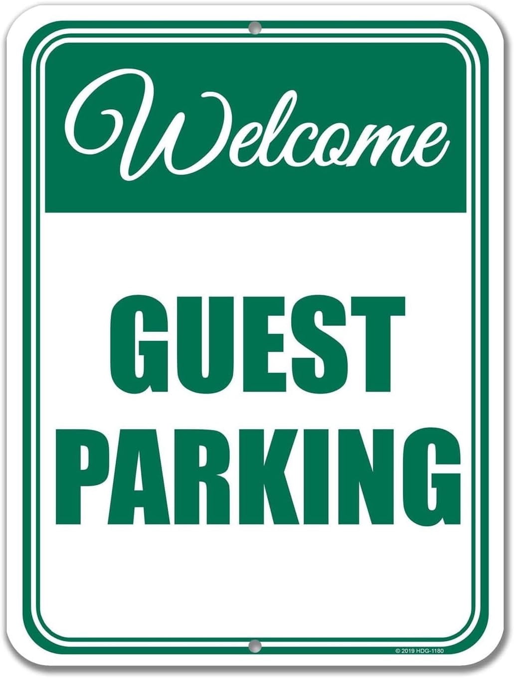Aluminium Sign Welcome Signs, Welcome Guest Parking Sign Vintage Wall ...