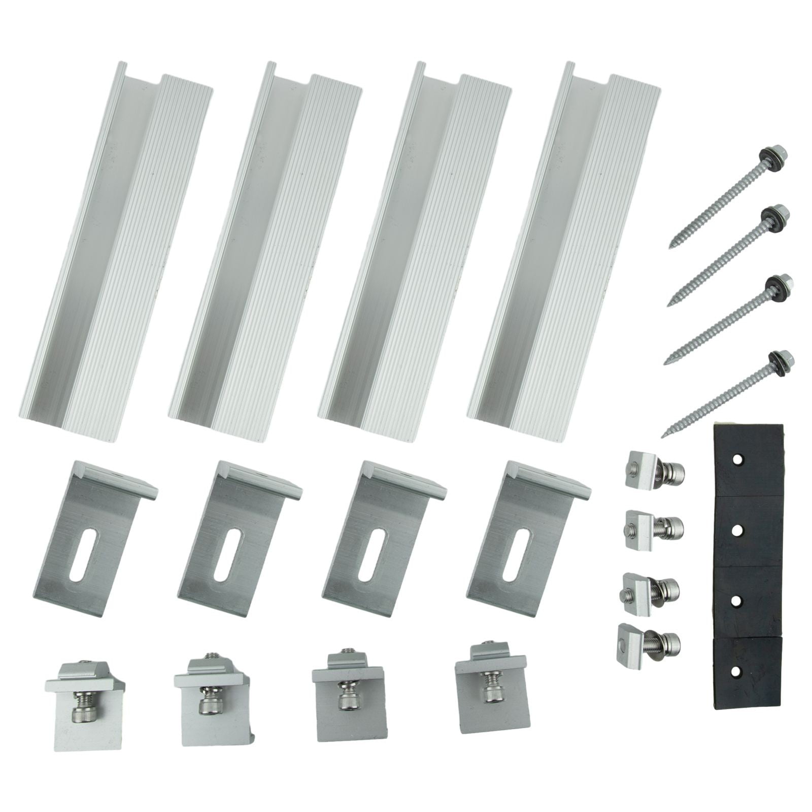 Aluminium Solar Panel Mounting Rail for Flat and Metal Roofs - Walmart.com
