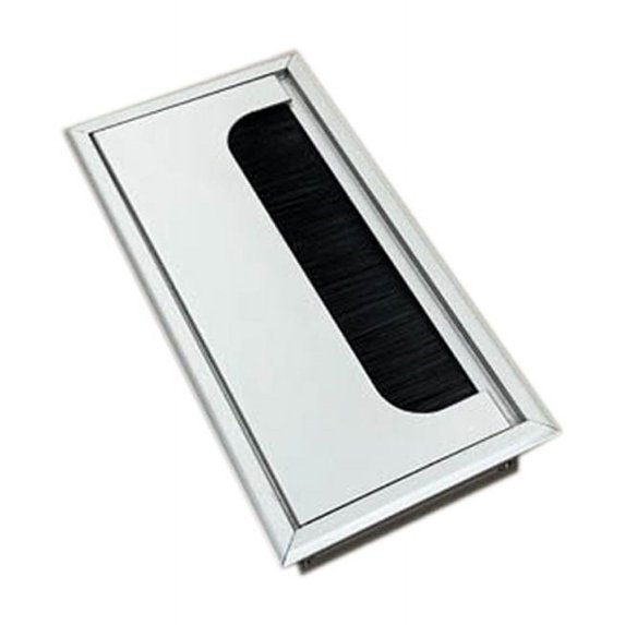 Vonets Aluminium Desk Grommet Cover, Durable Silver Cable Insert, Flip ...