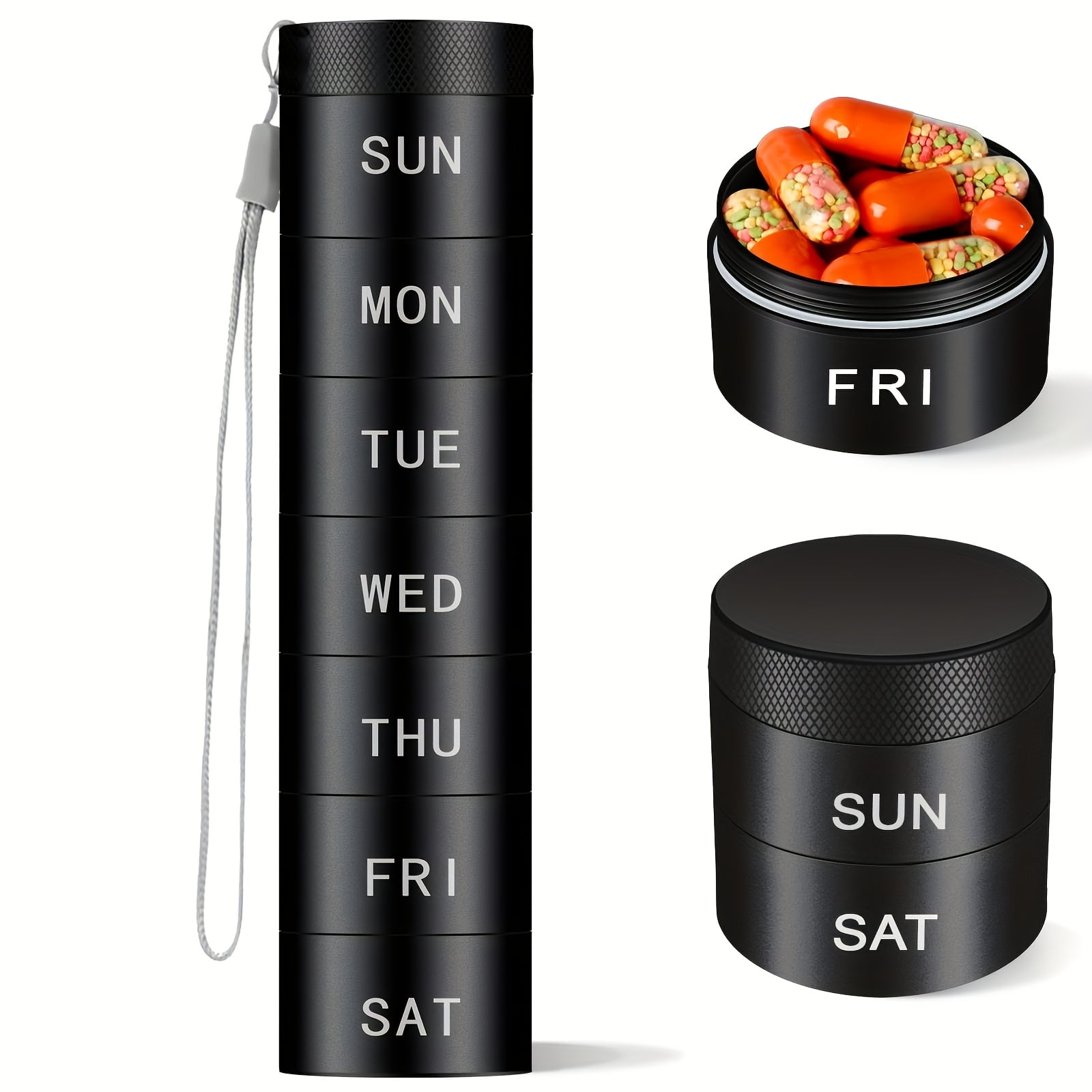 Aluminium Travel Pill Organizer,Weekly Metal Pill Case,Pill Holder ...
