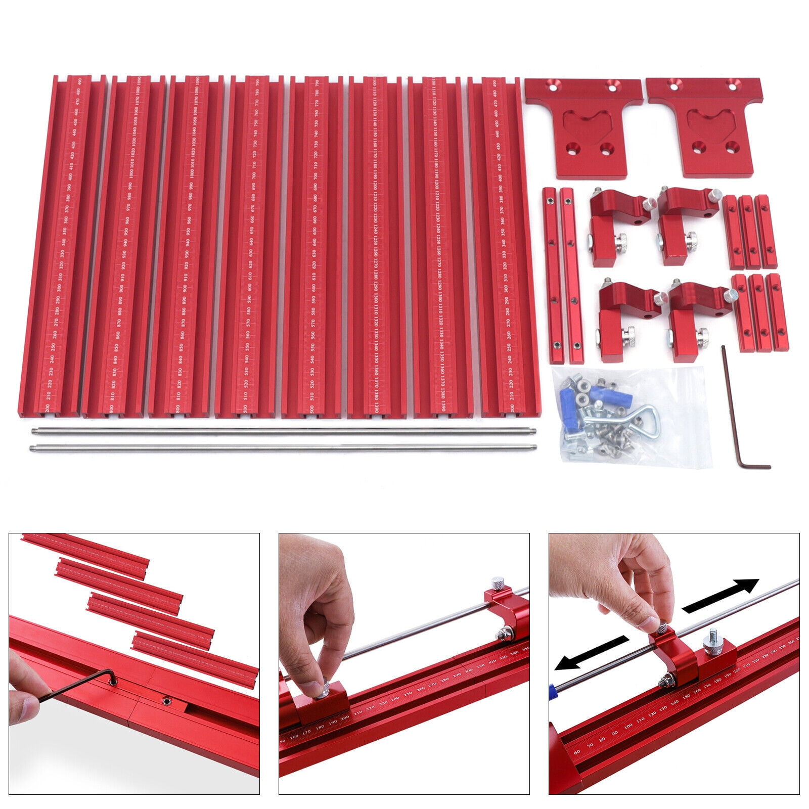 Aluminium Woodworking Parallel Saw Track Universal Saw Guide Rail ...