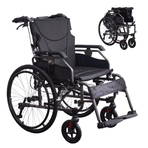 Aluminium multi-functional manual wheelchair. Hand brake. 24-inch quick ...