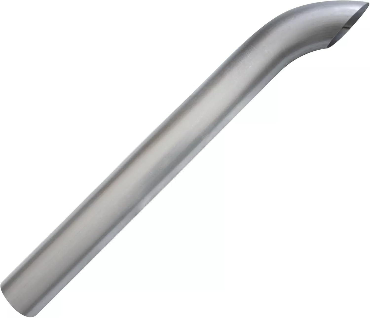 Aluminized 5"OD Curved Exhaust Stack Pipe 5" OD X 60" Length Truck Pipe ...