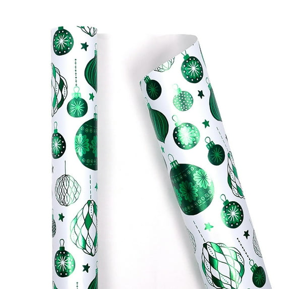 Aluminized Paper Red and Green Wrapping Paper Roll - 80 GSM Thick Gift ...