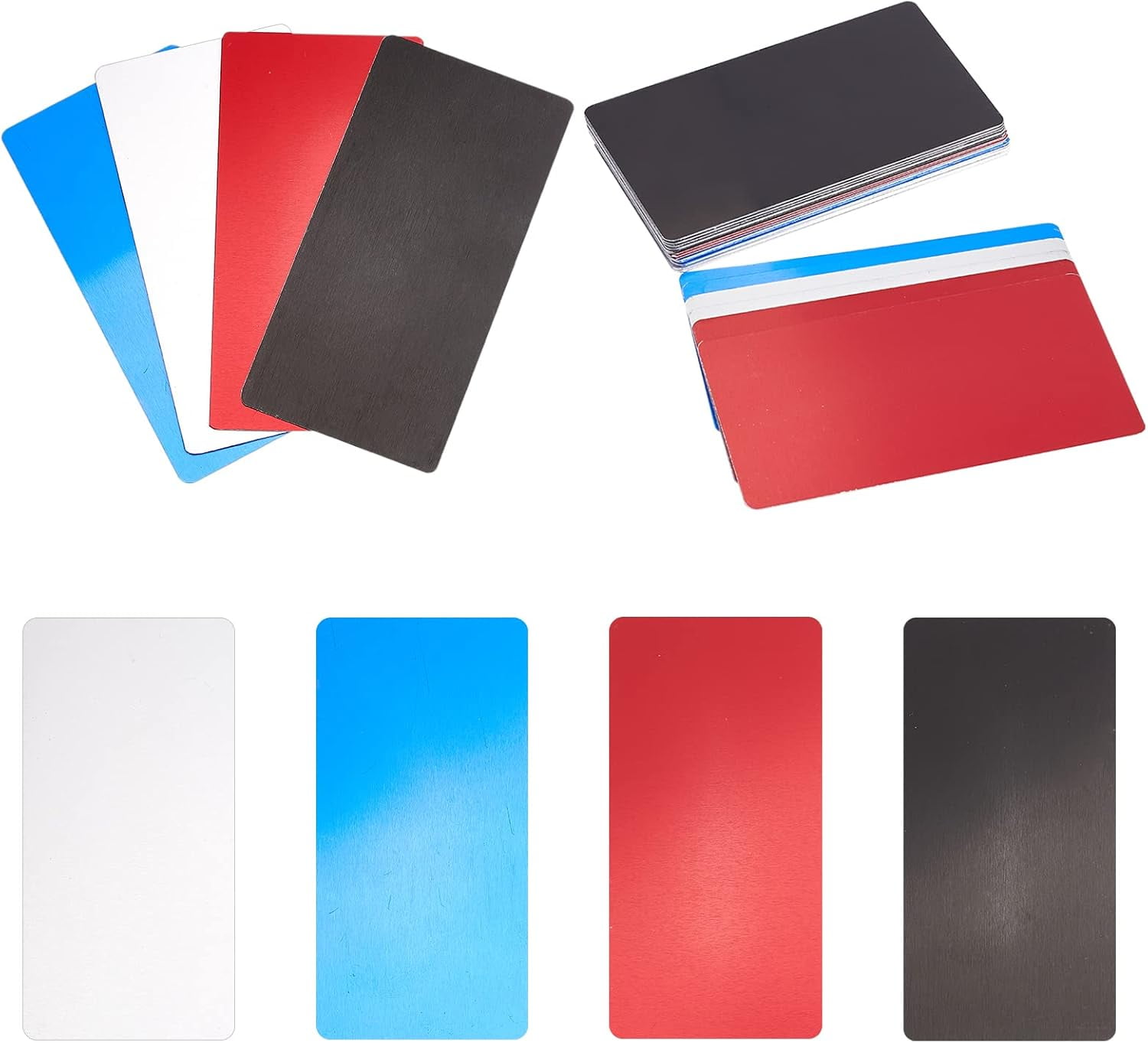 Aluminum 1 bag 20pcs 4 colors Aluminium Blank Name Cards for Laser ...