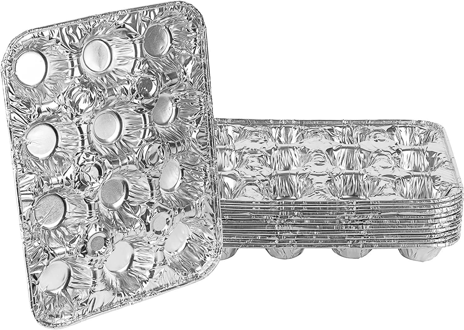 12 Cup Aluminum Muffin Pan - Reusable & Recyclable - For Baking ...