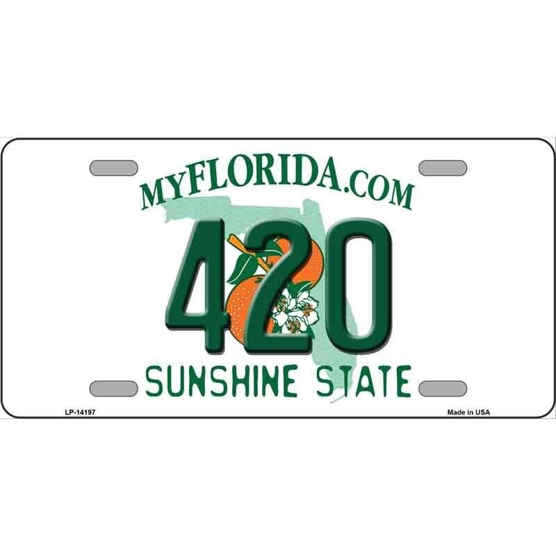 Aluminum (12 inch x 6 inch) 420 Florida License Plate Metal Sign ...