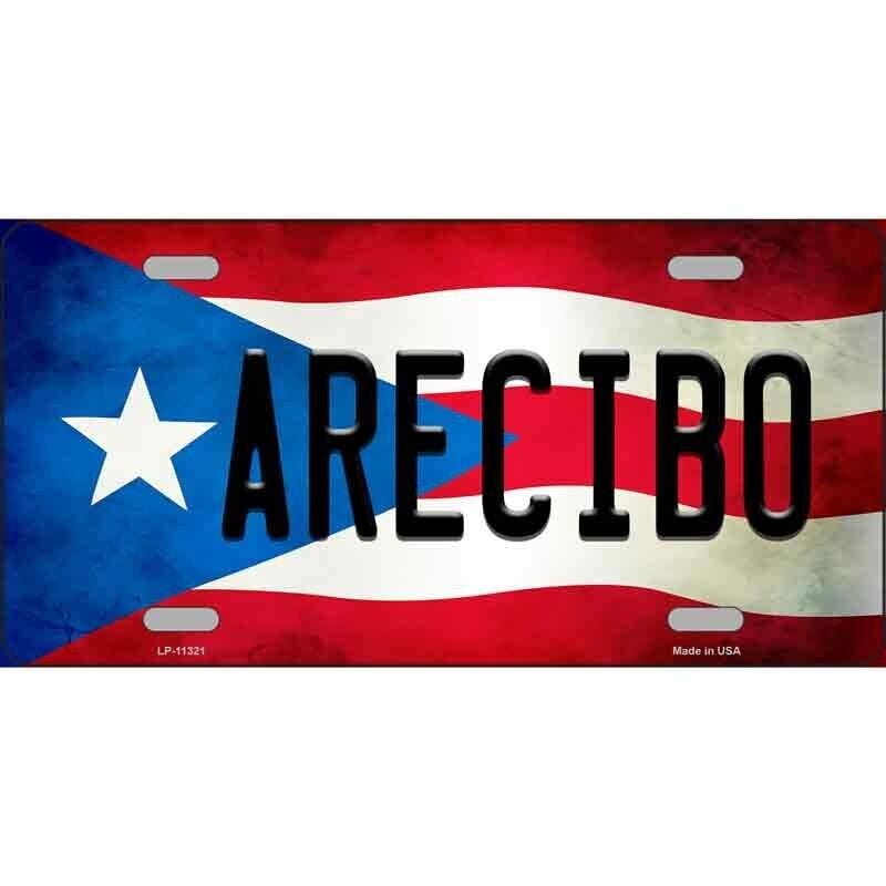 Aluminum (12 inch x 6 inch) Arecibo Puerto Rico Flag License Plate ...
