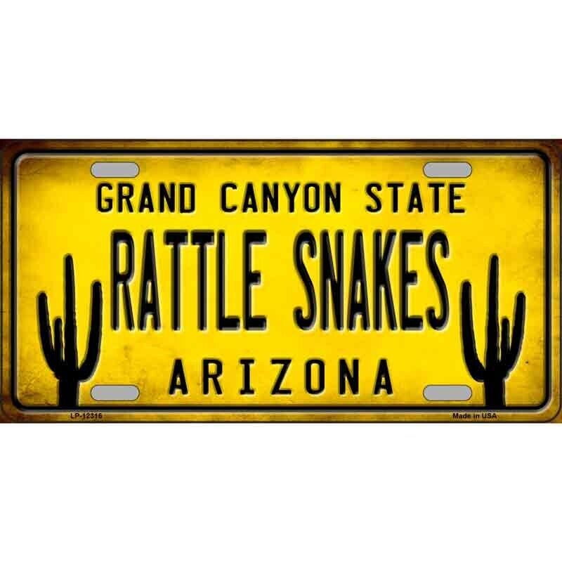 Aluminum (12 inch x 6 inch) Arizona Rattle Snakes Novelty Art License ...