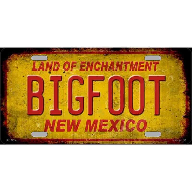 Aluminum (12 inch x 6 inch) Bigfoot New Mexico Novelty Art License ...