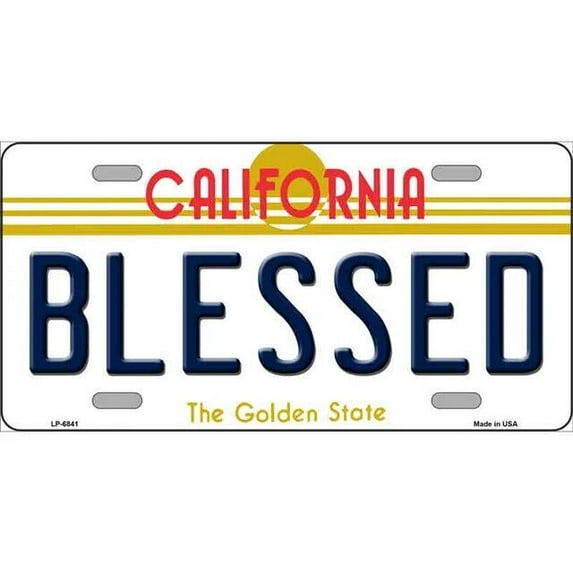 Aluminum (12 inch x 6 inch) Blessed California Novelty Art License ...