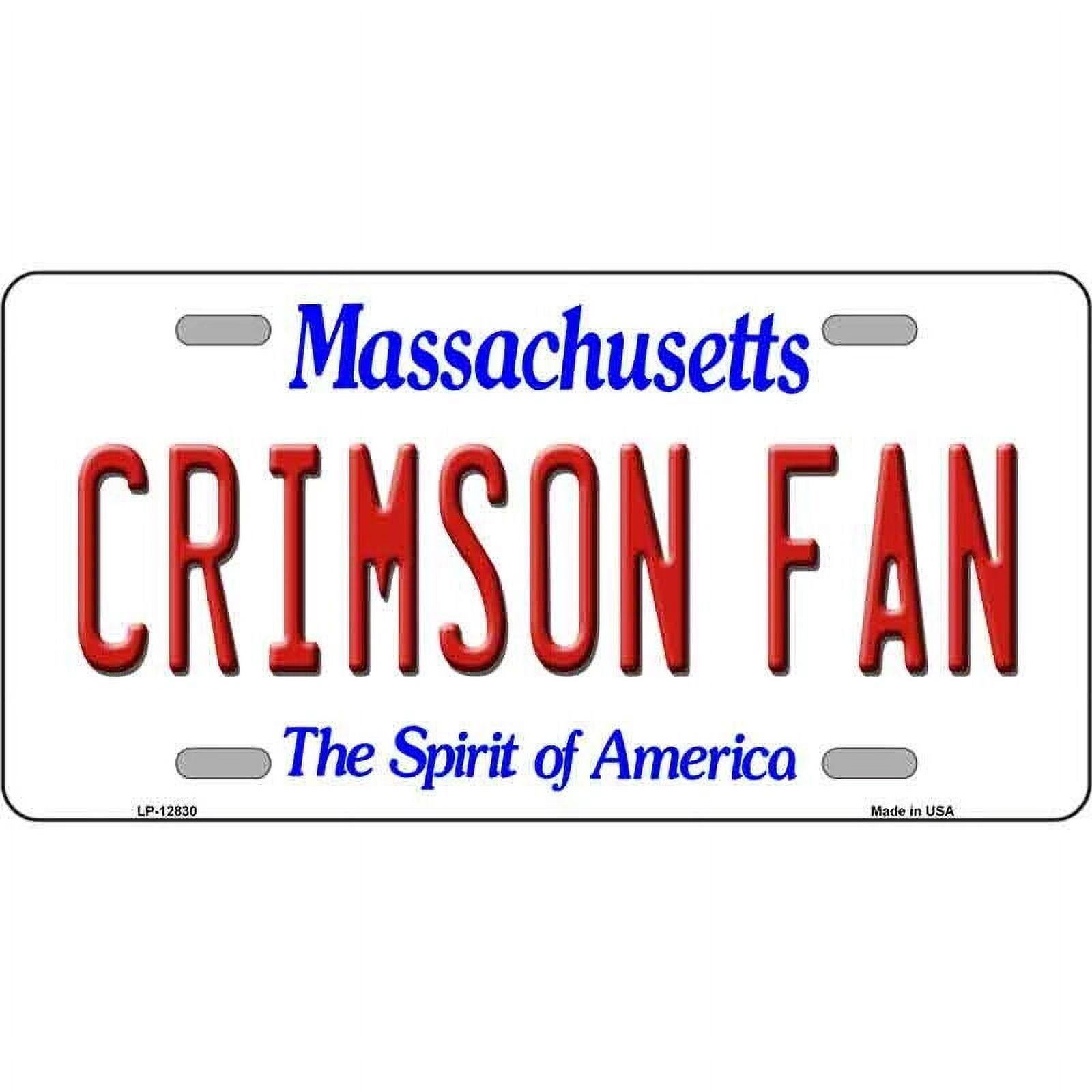 Aluminum (12 inch x 6 inch) Crimson Fan Novelty Art License Plate Metal ...