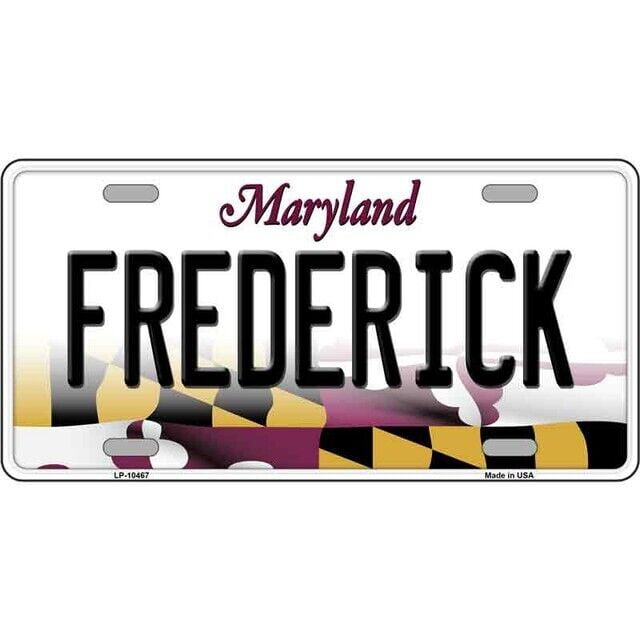 Aluminum (12 inch x 6 inch) Frederick Maryland License Plate Metal Sign ...