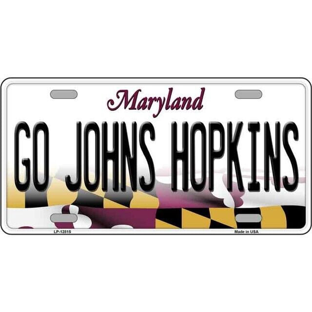 Aluminum (12 inch x 6 inch) Go Johns Hopkins License Plate Metal Sign ...