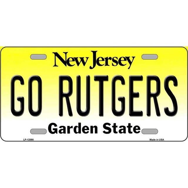 Aluminum (12 inch x 6 inch) Go Rutgers License Plate Metal Sign Plaque ...